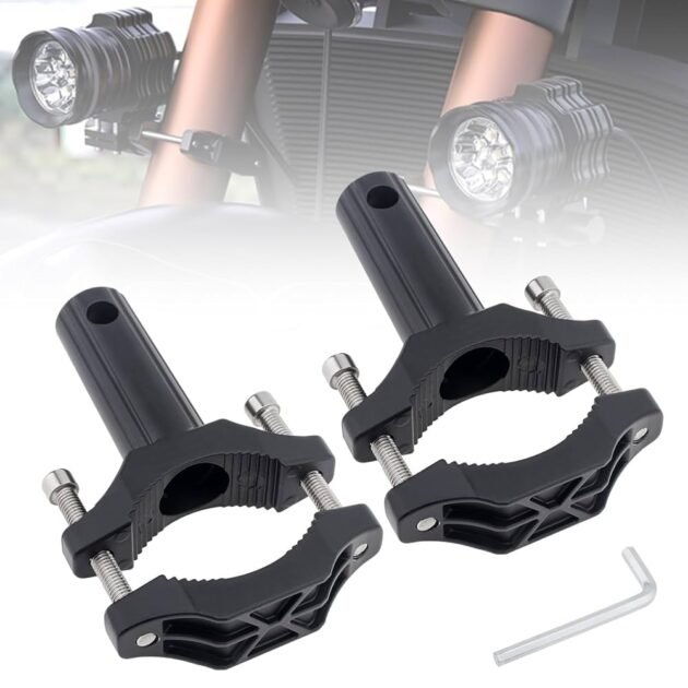 HJG Mounting Clamps Leg Guard Fork Clamps For Fog Lights Universal ...