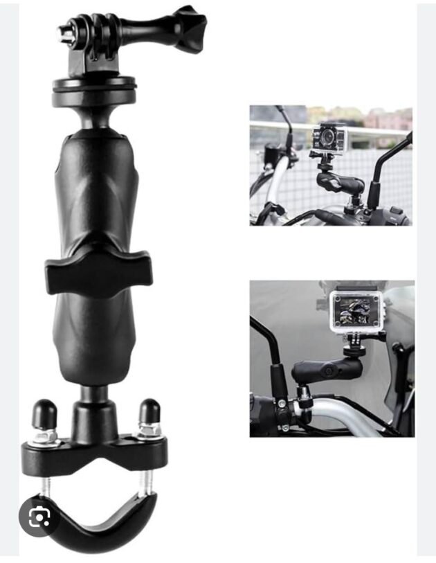 Action Cam Ball Mount – Handle Rod Mirror Bolt Fitting – 360 Rotation ...